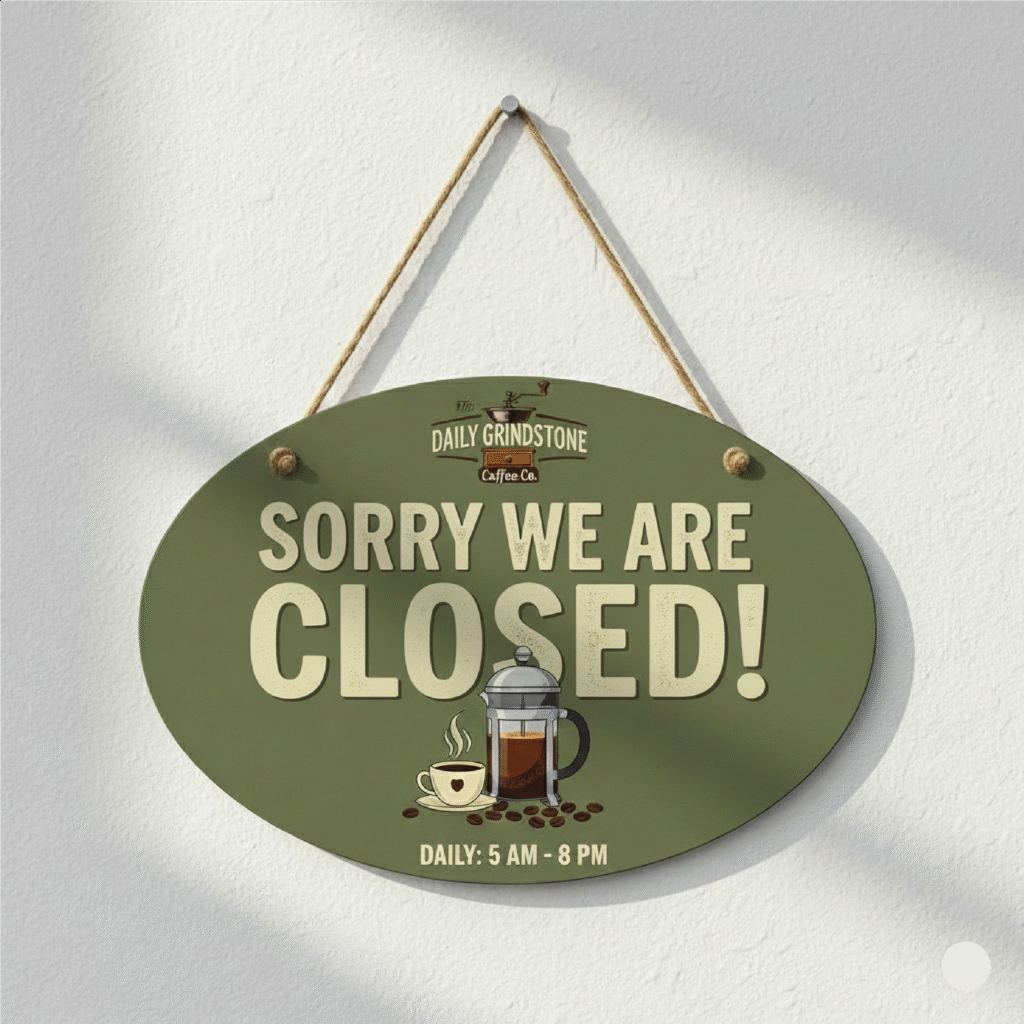 MDF Open Closed Sign - Oh My Print!